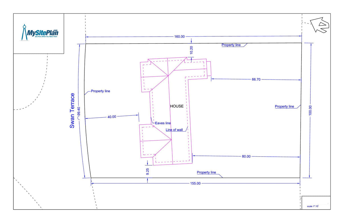 Simple plot plan drawn by our designers and emailed as a PDF within 1 ...